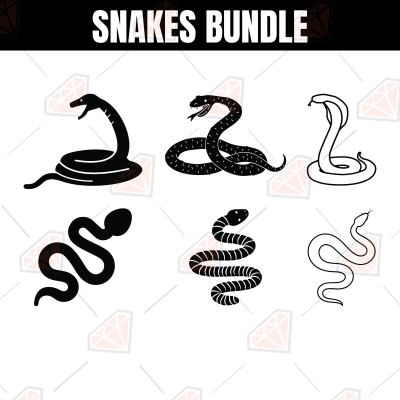 Snakes SVG Bundle Clipart & Cut Files | PremiumSVG