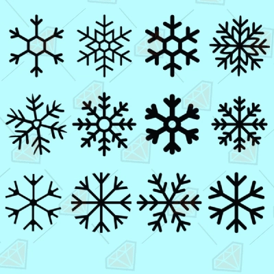 Snowflake SVG Bundle, Snowflakes SVG Cut and Clipart Files | PremiumSVG
