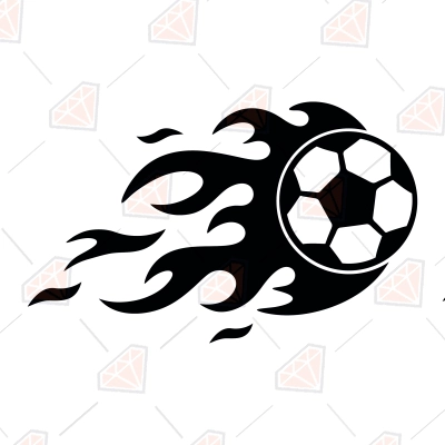 Soccer In Fire SVG, Soccer Flame SVG Download | PremiumSVG