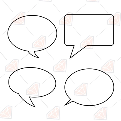 Speech Bubbles SVG Bundle & Cut Files | PremiumSVG