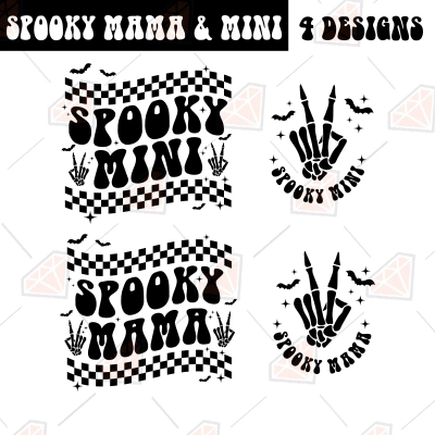 Spooky Mama & Mini SVG Files, Spooky Mini Mama SVG | PremiumSVG