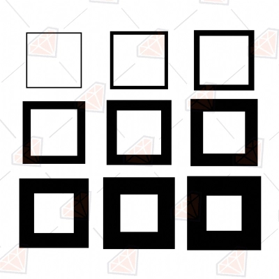 Square Different Thickness Frame SVG | PremiumSVG