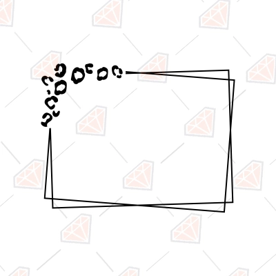 Square Leopard SVG, Frame Monogram SVG | PremiumSVG
