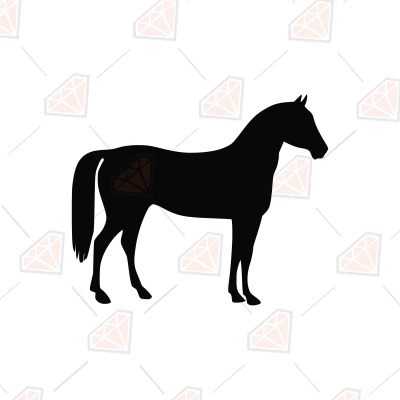 Standing Horse SVG, Horse Silhouette | PremiumSVG