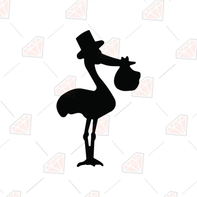 Stork SVG, Stork Silhouette | PremiumSVG