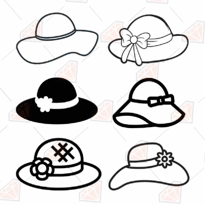 Summer Hat SVG Cut File, Instant Download | PremiumSVG