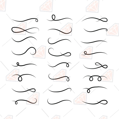 Swirls SVG, Decorative Swashes SVG | PremiumSVG