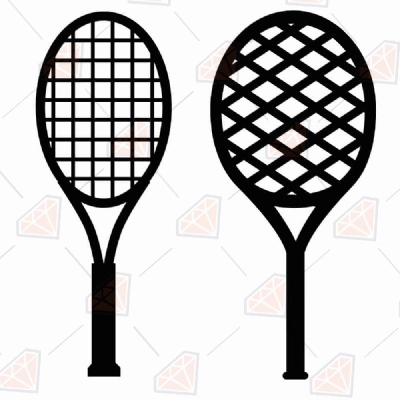 Tennis Racket SVG Cut File, Tennis Racket Clipart | PremiumSVG