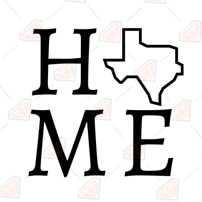 Texas Home SVG Cricut Files, Texas State Map SVG Files | PremiumSVG