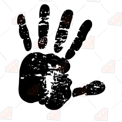 Texture Handprint SVG Vector File, Handprint Clipart | PremiumSVG