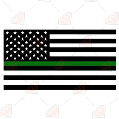 Thin Green Line Flag Svg Cut Files | PremiumSVG