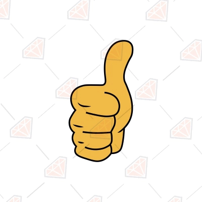 Thumb SVG, Cartoon Thumbs Up SVG Vector | PremiumSVG