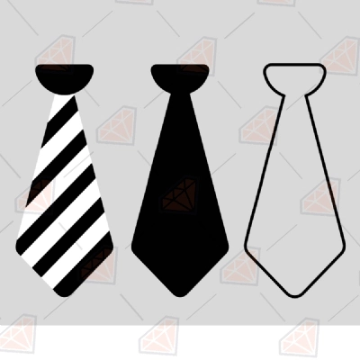 Tie Bundle SVG Cut Files, Necktie SVG Vector | PremiumSVG