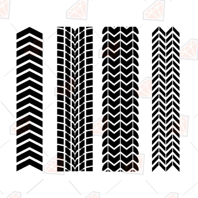 Tire Track SVG Bundle for Stenciling, Instant Download | PremiumSVG