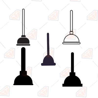 Toilet Plunger SVG, Plunger Clipart Cut Files Instant Download | PremiumSVG