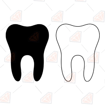 Tooth SVG, Tooth Outline SVG Clipart Files | PremiumSVG