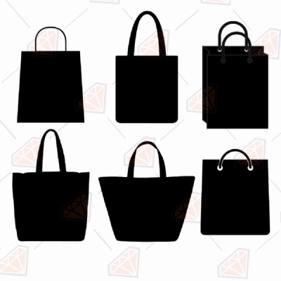 Tote Bag Bundle SVG File, Shopping Bags Vector | PremiumSVG