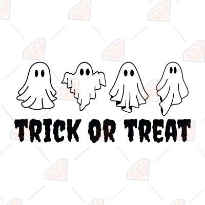 Trick or Treat SVG, Halloween Ghosts SVG | PremiumSVG