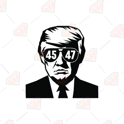 Trump 45 47 SVG, 47th President Trump SVG | PremiumSVG