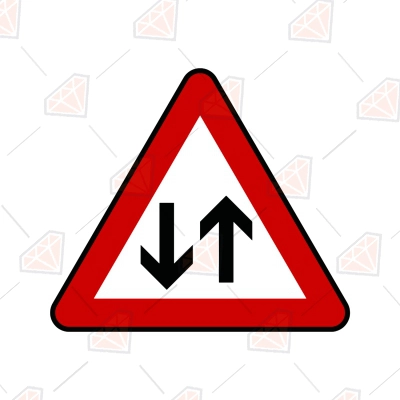Two Way Street Sign SVG File, Street Sign Clipart | PremiumSVG