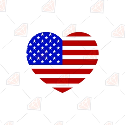 USA Heart Flag SVG, 4th of July SVG | PremiumSVG