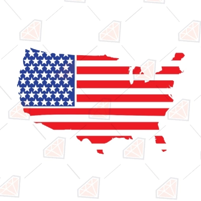 USA Map Flag SVG, PNG, Vector | PremiumSVG