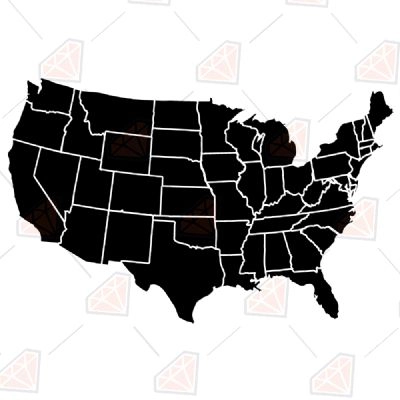 50 States of America Map SVG Design File | PremiumSVG