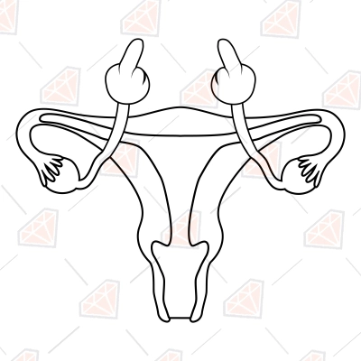 Uterus Middle Finger SVG Design, Instant Download | PremiumSVG