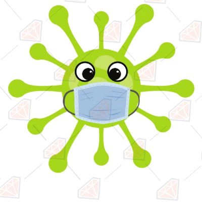 Virus with Mask SVG Cut File | PremiumSVG