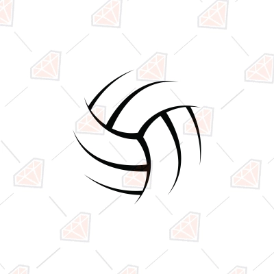 Volleyball SVG Line Art, Volleyball SVG | PremiumSVG