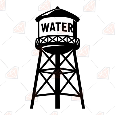 Water Tank SVG, Silhouette | PremiumSVG