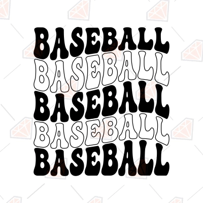 Wavy Text Baseball SVG, Instant Download | PremiumSVG