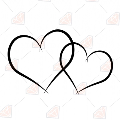 Wedding Heart SVG, Two Hearts Vector Files | PremiumSVG