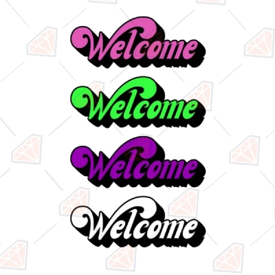 Welcome Sign SVG Cut File, Welcome Retro SVG Instant Download | PremiumSVG