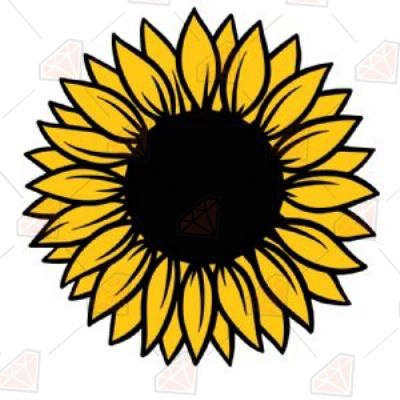 Yellow Sunflower SVG Cut File | PremiumSVG